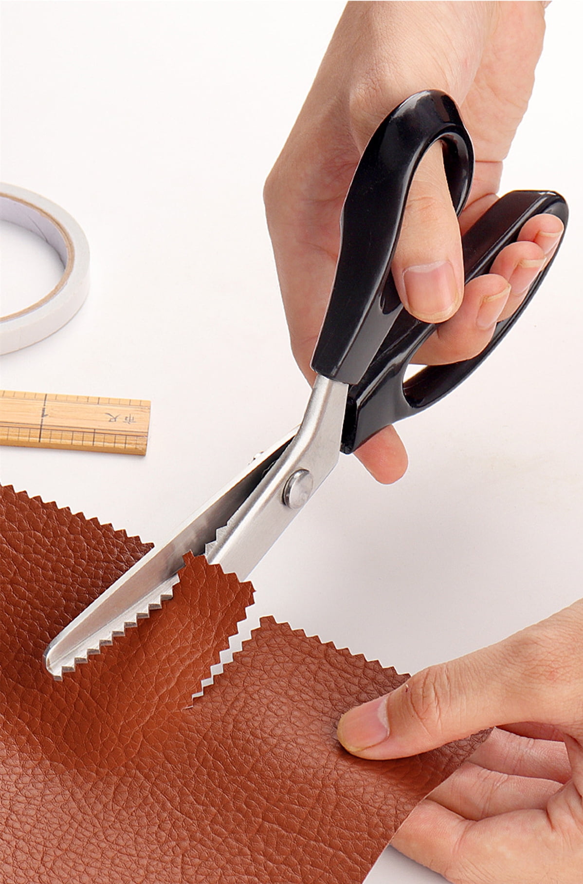 Triani 20Pcs Black Shear 5 mm Triangle Serrated Edges Stainless Steel ...