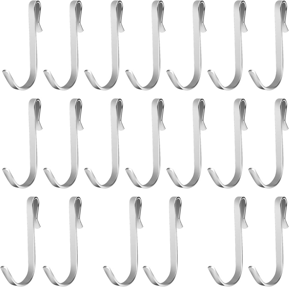 Triani 20Pcs J Shaped Hook Stainless Steel Hanger Hooks Hanger Clip-on ...