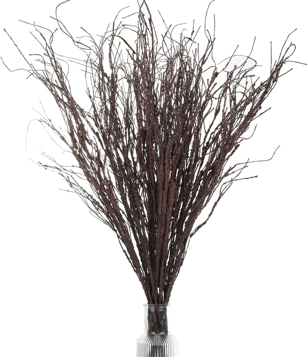 Triani 20Pcs Real Dried Birch Twigs Branches 19.6" Natural Decorative ...