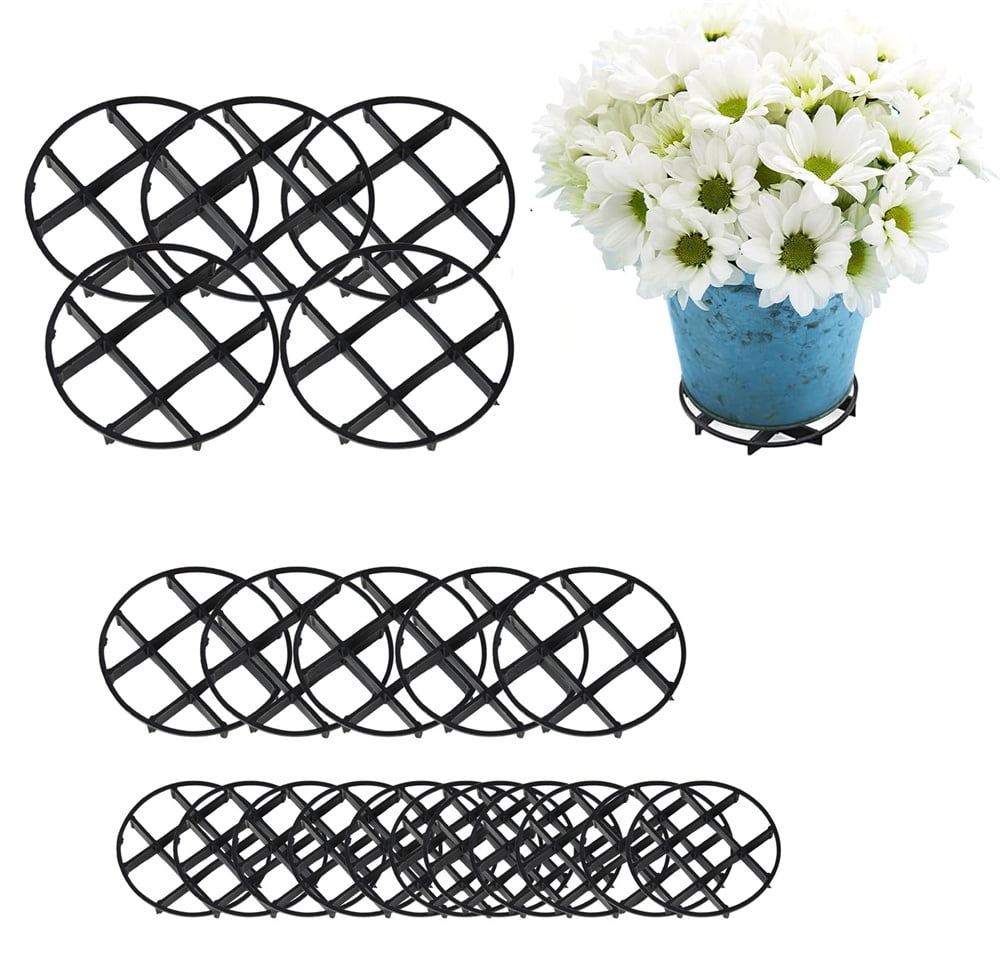 Triani 21Pcs Round Black Plastic Plant Riser Flower Pot Feet Drainage ...