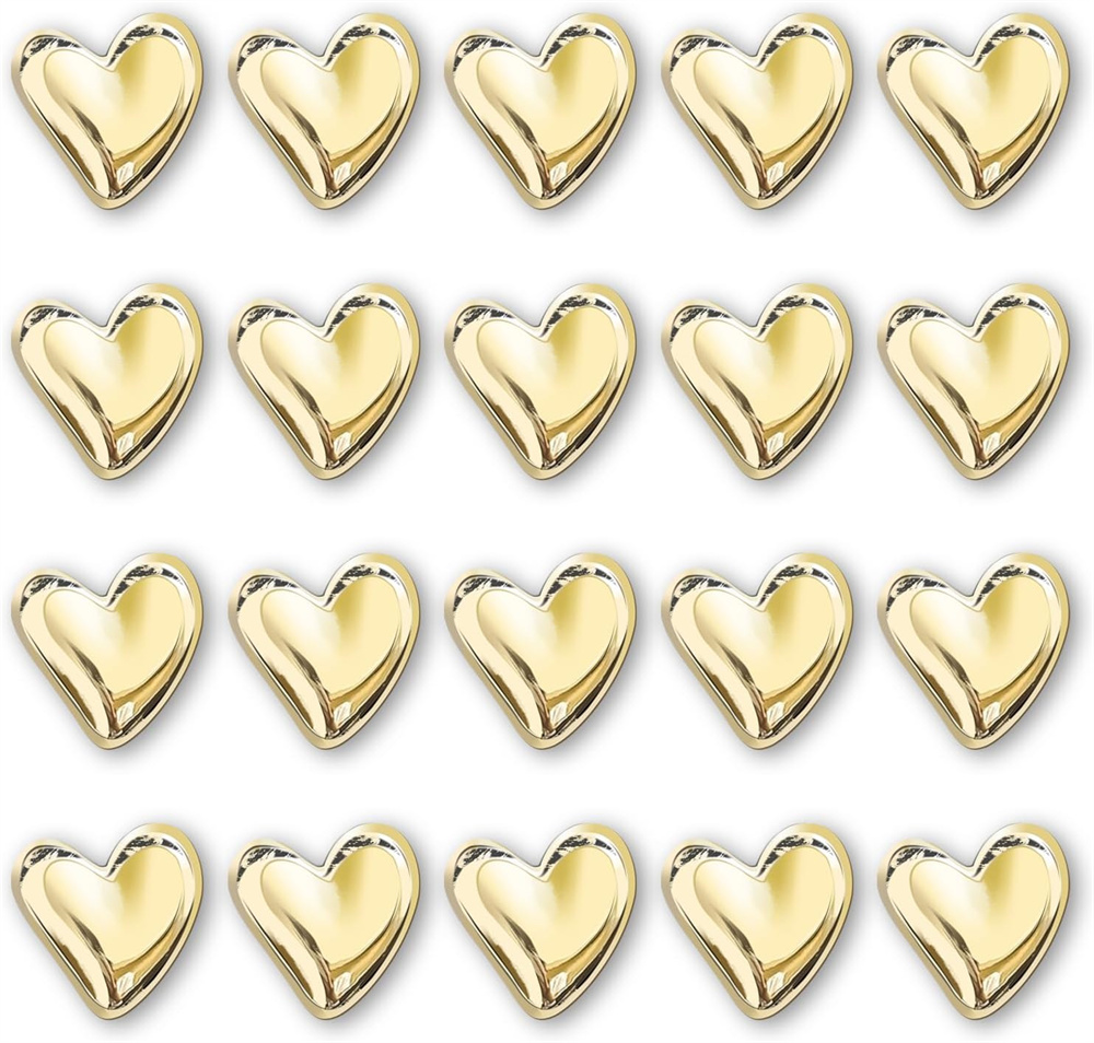 Triani 22Pcs Gold Love Heart Decorative Magnets for Whiteboard Cabinet ...