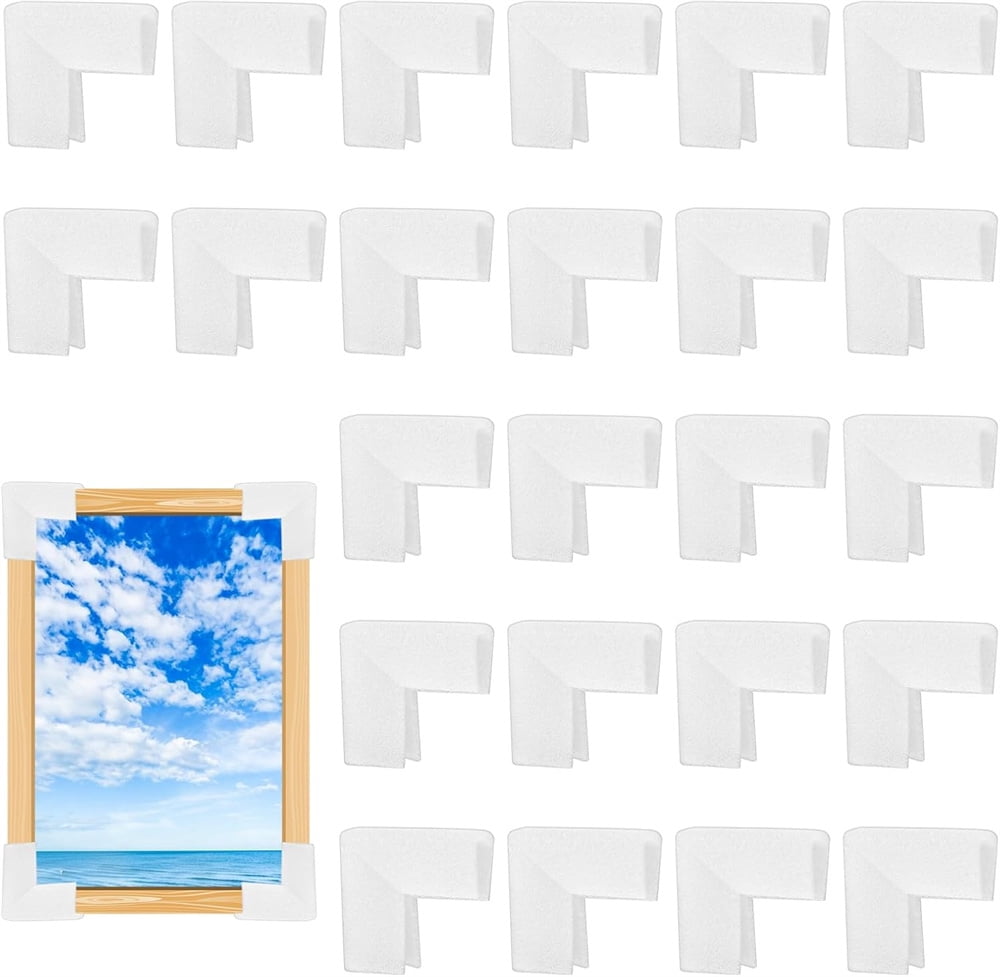 Triani 24Pcs Photo Mirror TV Frame Edge Protection Corner Packing Foam ...