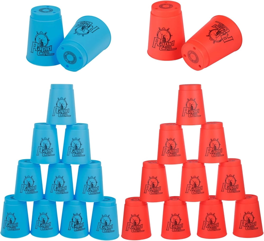 Triani 24Pcs Sports Stacking Cups Set Classic Speed Training Games for ...