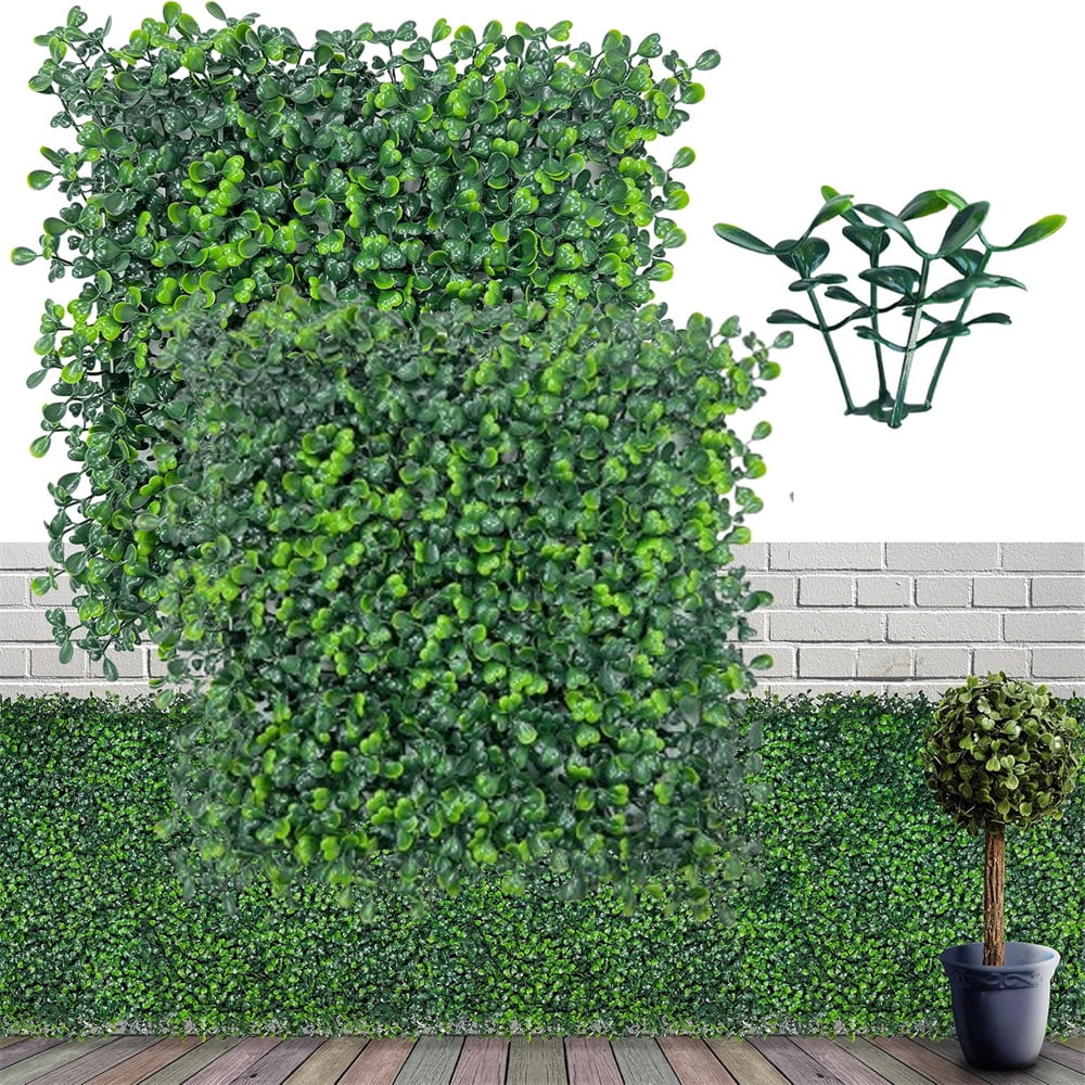 Triani 2Pcs Artificial Grass Wall Backdrop Panels 10"X10" Green Wall ...