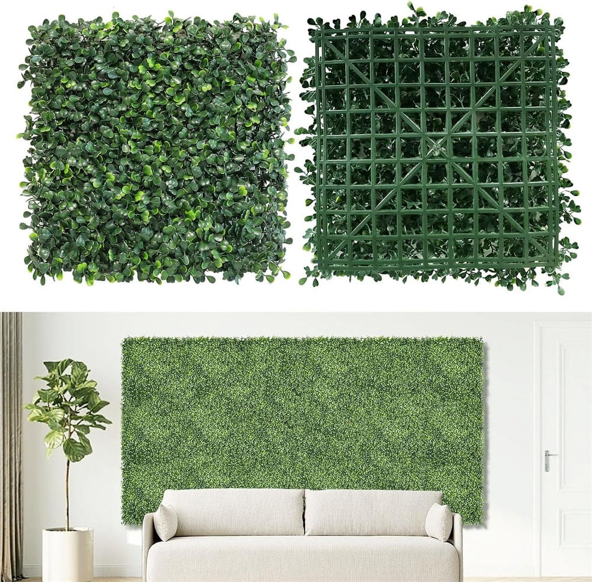 Triani 2Pcs Artificial Grass Wall Panel 10" X 10" UV-Protected Greenery ...