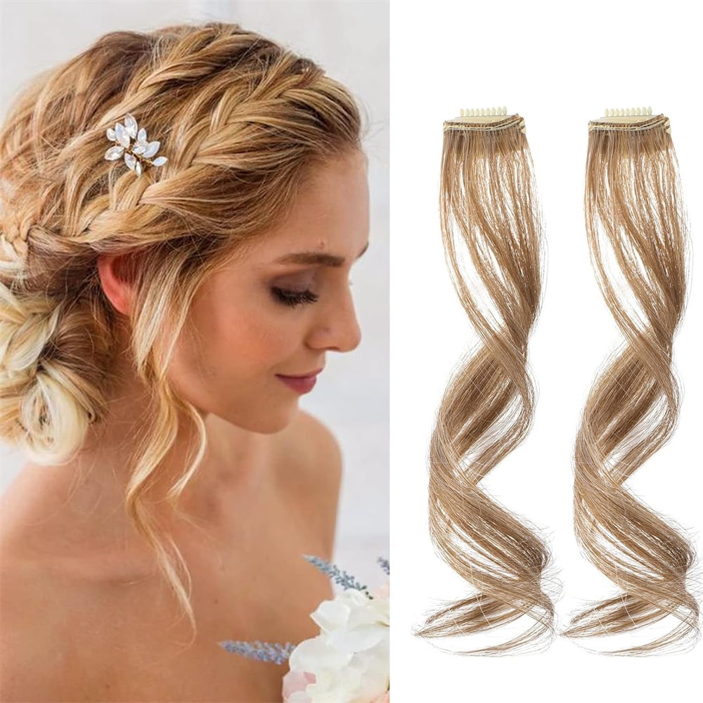 Triani 2Pcs Clip in Bangs Front Side Bangs Set Long Temples Wavy Curly ...