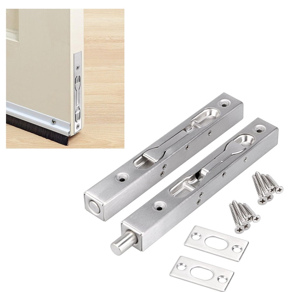 Triani 2Pcs French Door Lock CDoor Flush Bolt Latch 6 Inch Heavy ...