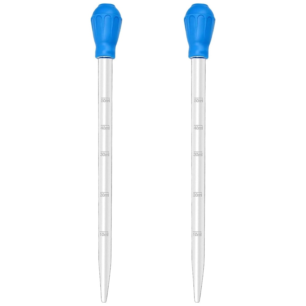 Triani 2Pcs Long Pipette for Fish Tank Coral Food Feeder 17.71" Manual ...