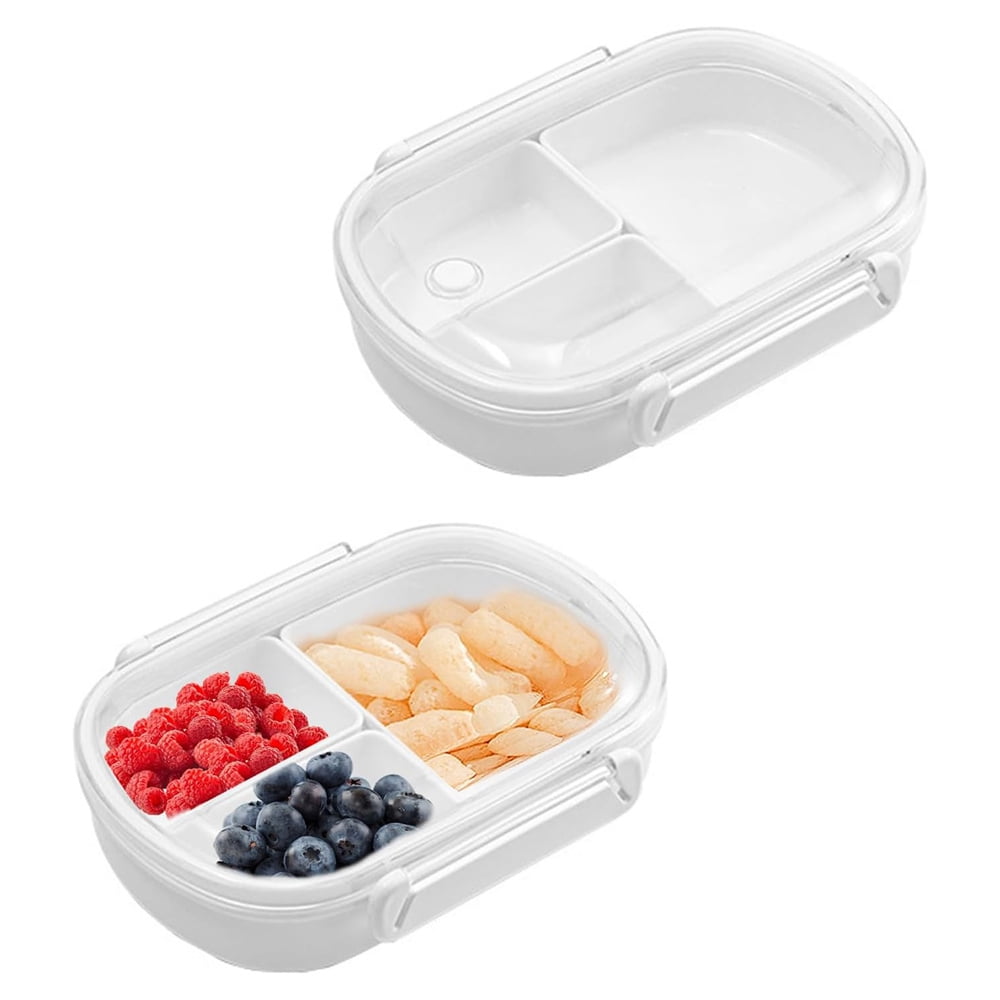 Triani 2Pcs Small Snack Box Container with Clear Airtight Lids 3 ...