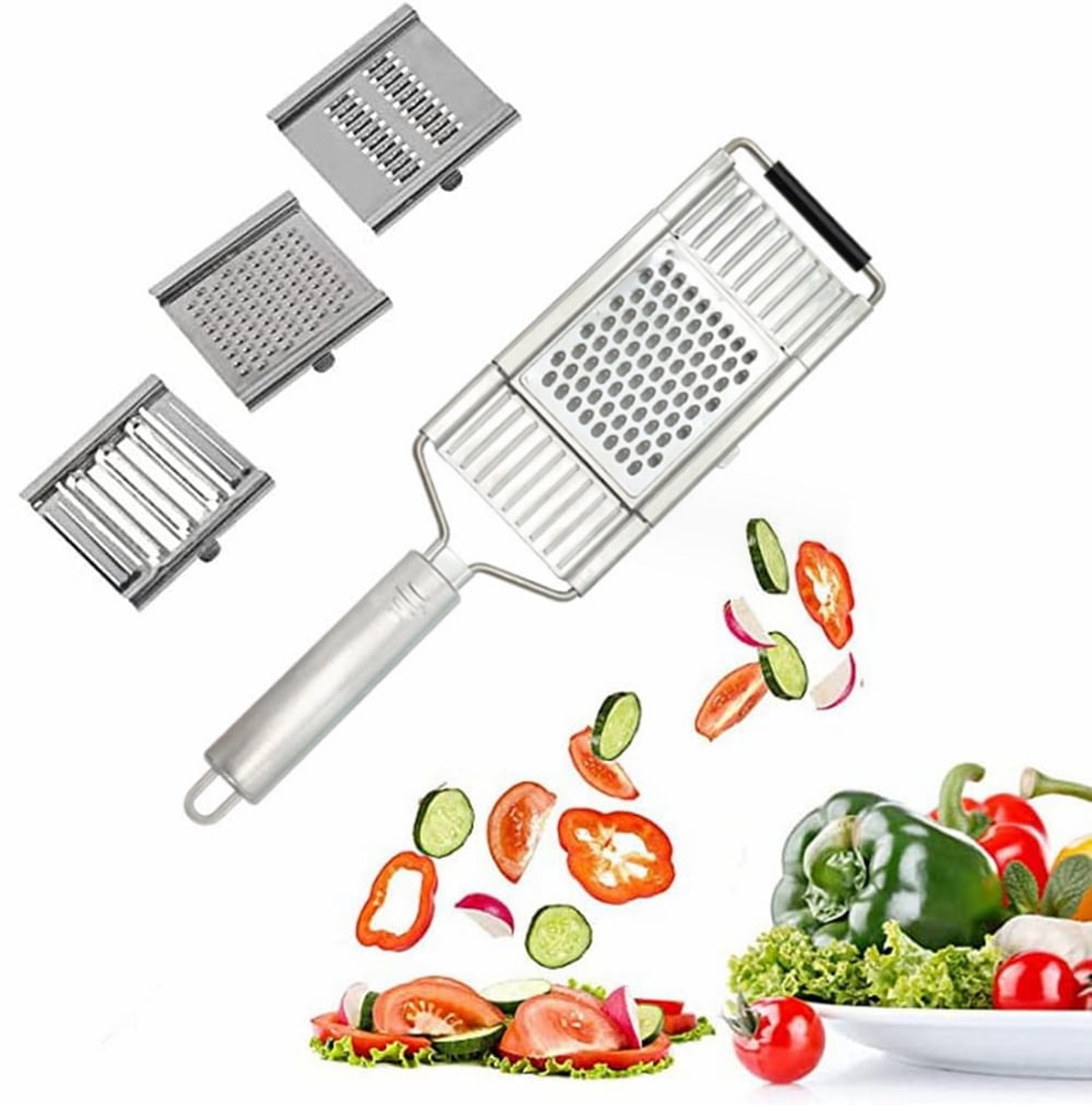 Triani 3-in-1 Multi-Purpose Vegetable Slicer Set,Handheld Stainless ...