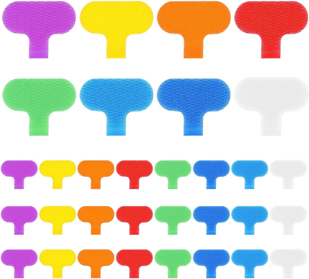 Triani 32Pcs Cable Labels Multi-Color Write On Cord Labels Wire Labels ...