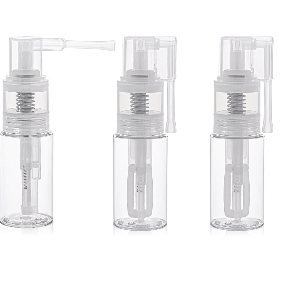Triani 3Pcs Portable Clear Plastic Powder Spray Bottle 35ML Powder ...
