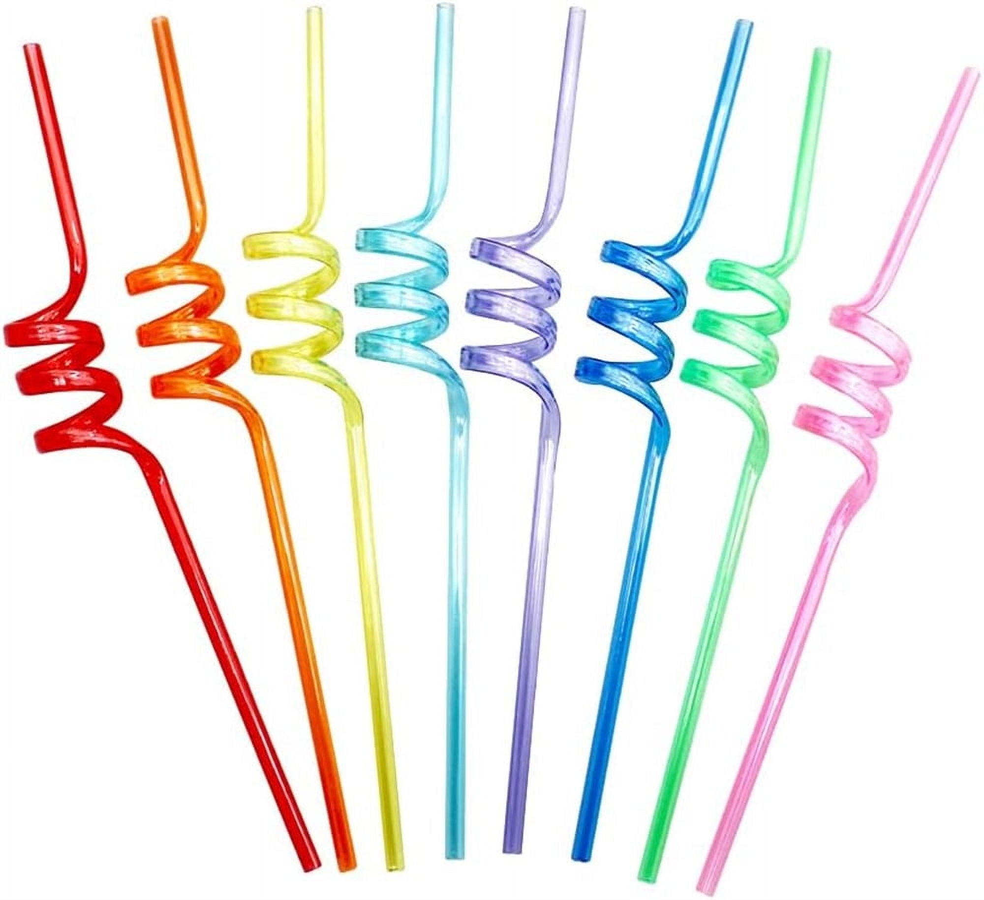 Triani 40Pcs Reusable Twisty Drinking Straws 9.06-10.24 Inch Long ...