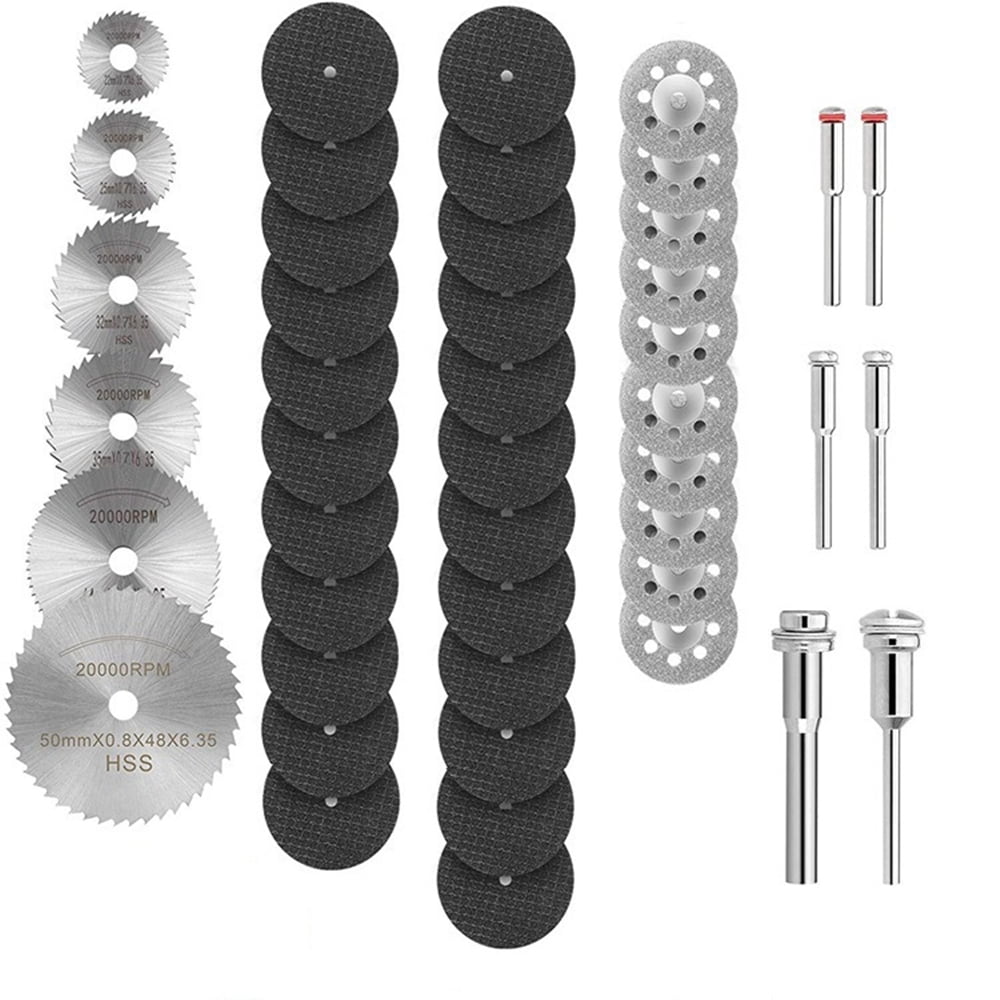 Triani 45 Pcs Cutting Wheel Set for Rotary Tool, 23 Pcs Resin Cutting ...