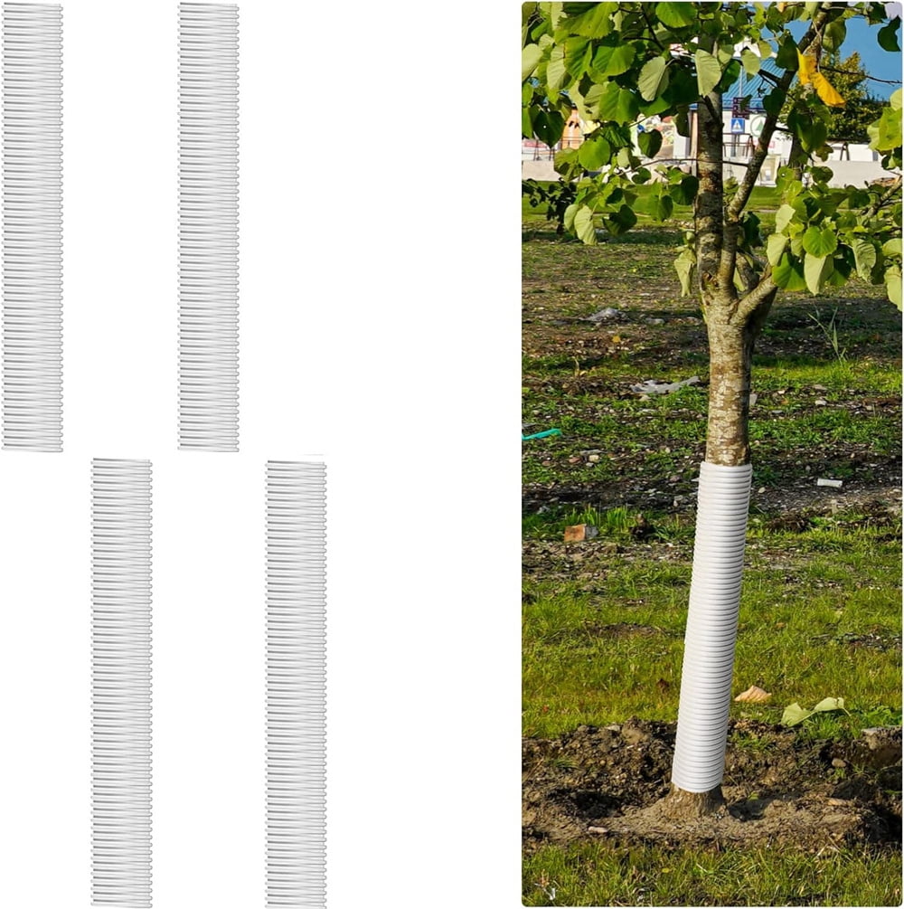 Triani 4Pcs Corrugated Tree Guards Long 15.75 Inch Diameter 1.96 Inch ...