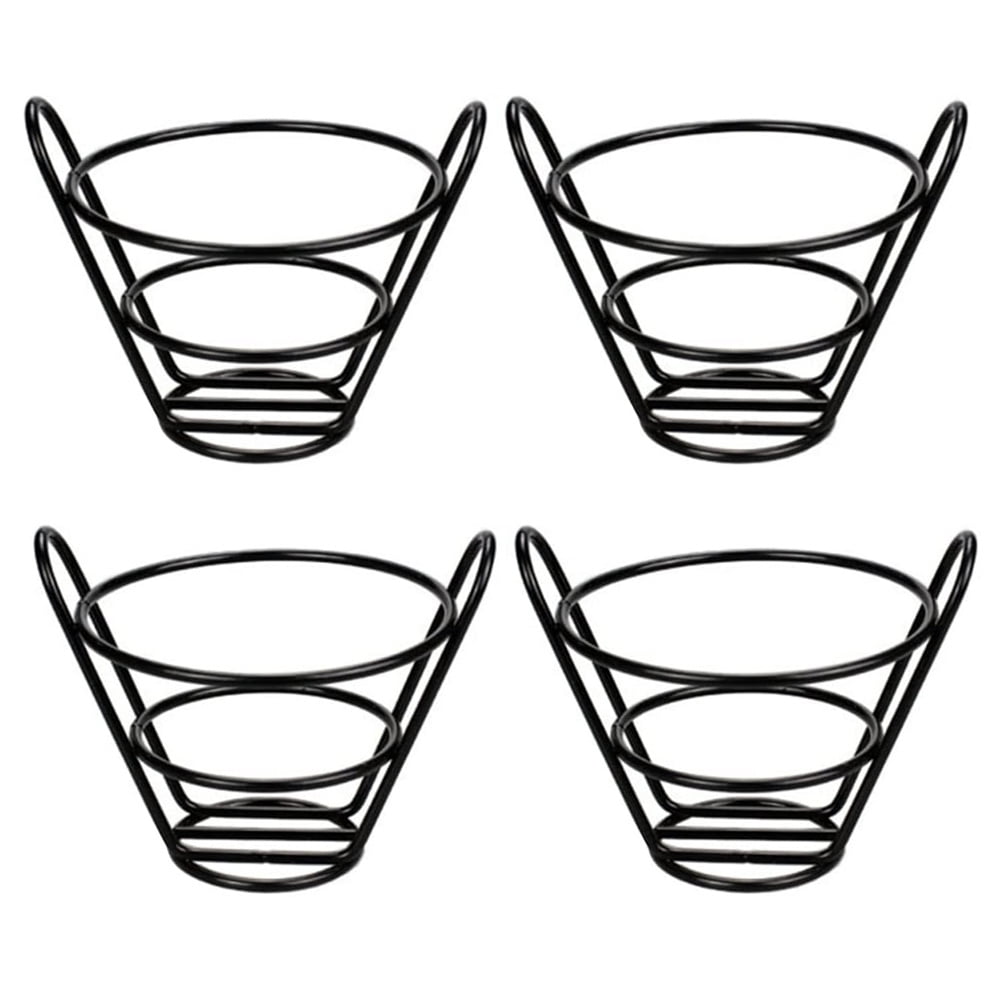 Triani 4Pcs French Fries Stand Cone Basket Fry Holder Metal Wire Cone ...