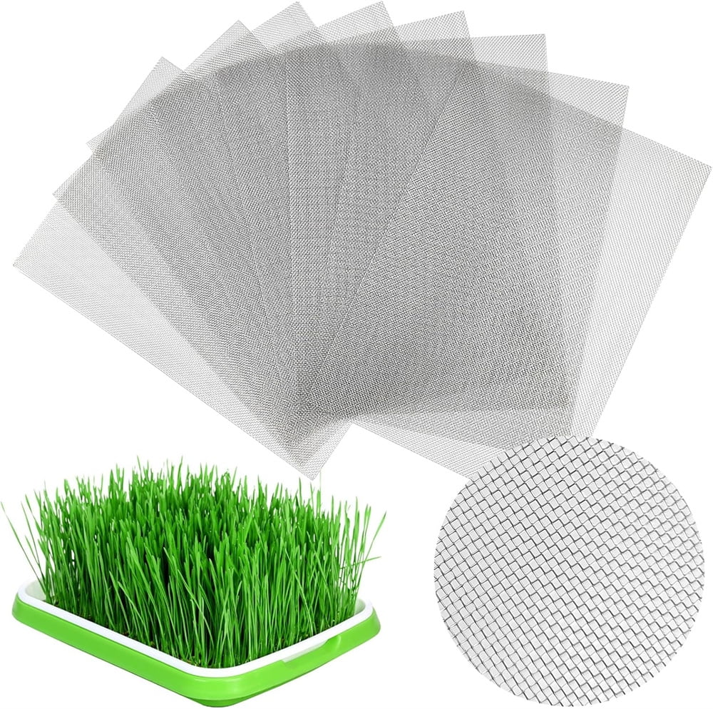 Triani 4Pcs Seed Sprouting Tray Mesh Mat 11.81*8.26 Inch Stainless ...