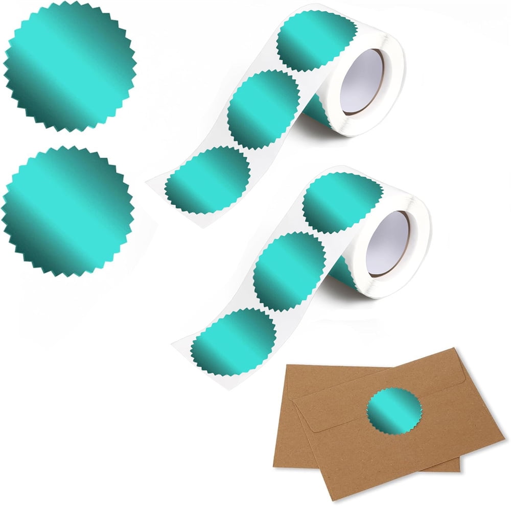 Triani 500Pcs Round Labels Foil Blank Stickers Metallic Seals Self ...