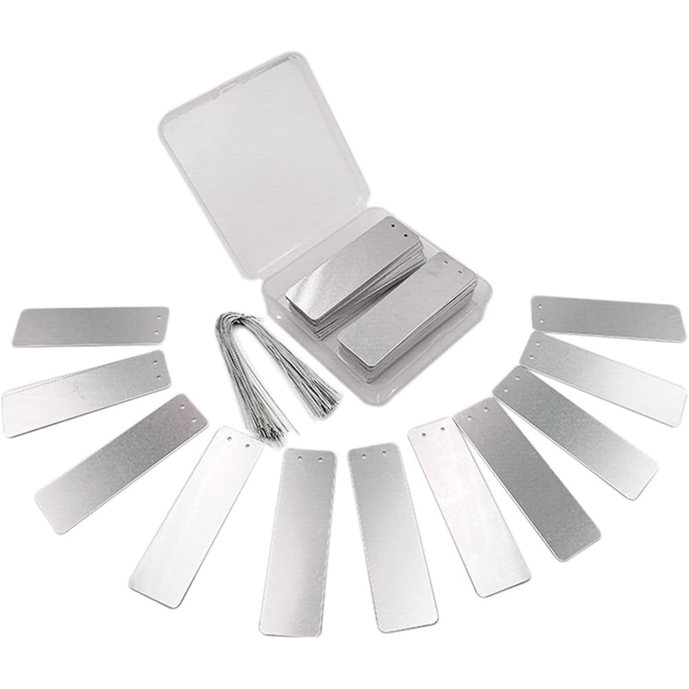 Triani 50Pcs Aluminum Plant Tags Double-Sided Write On Metal Plant ...