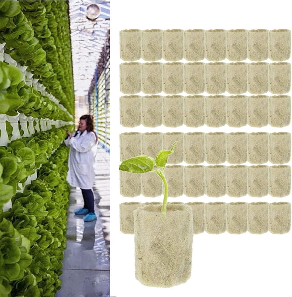 Triani 50Pcs Rockwool Cubes for Hydroponics Hydroponic Starter Grow ...
