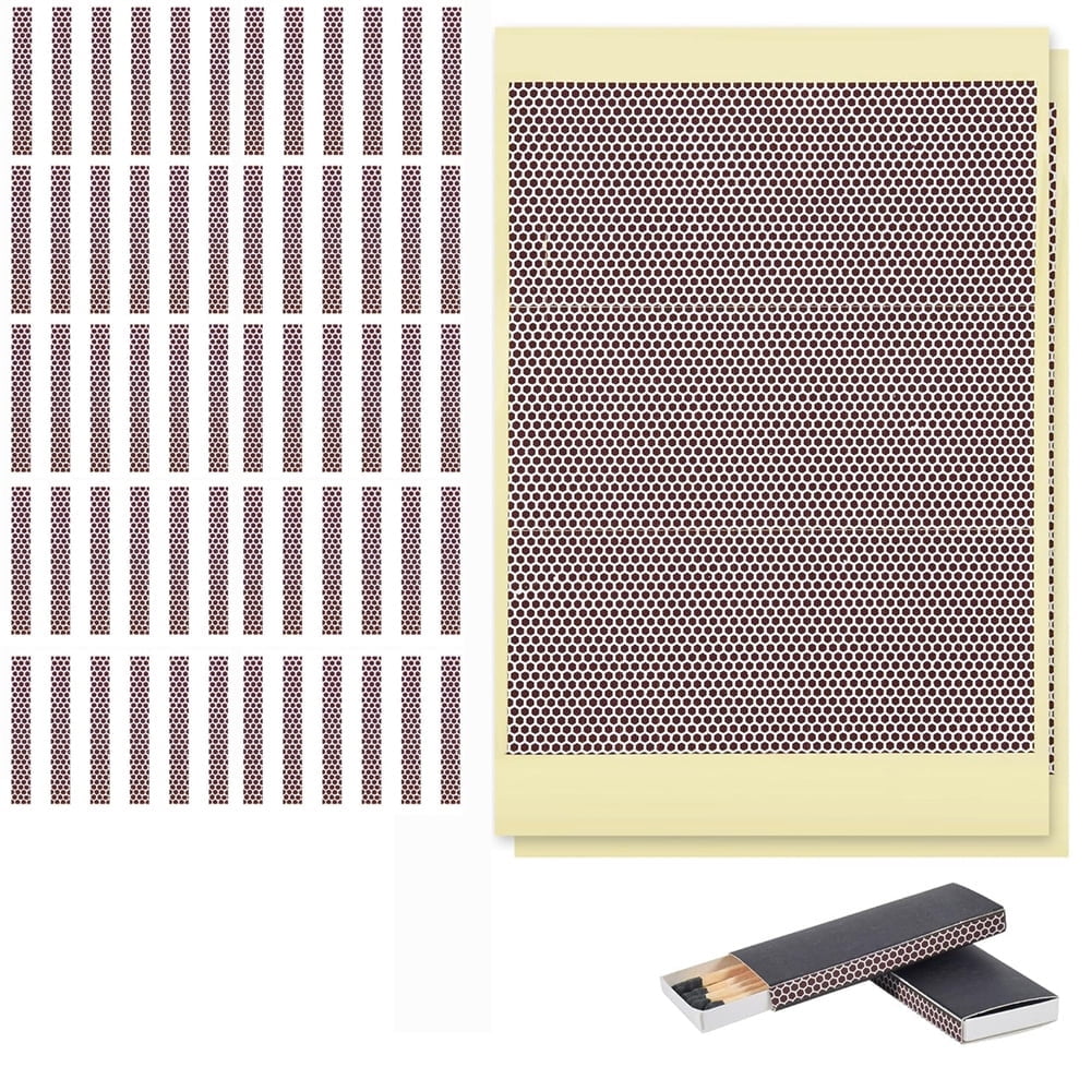 Bexikou 60Pcs Match Striker Stickers with Honeycomb Pattern Pre-Cut ...