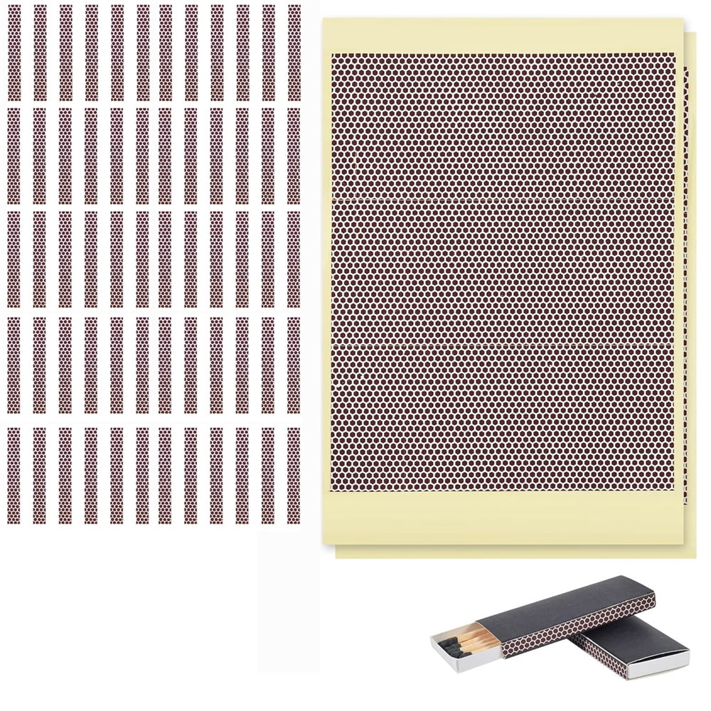Triani 60pcs Match Striker Stickers With Honeycomb Pattern Pre-cut
