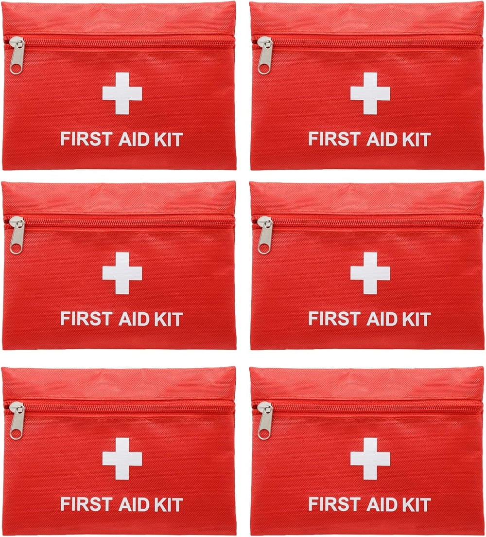 Triani 6Pcs Red First Aid Bag Empty First Aid Kit Empty 7.87x5.51 ...