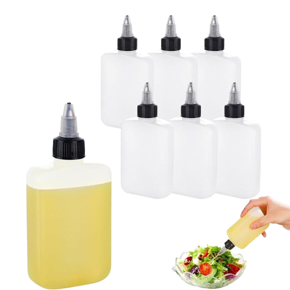 Triani 6Pcs Squeeze Condiment Bottle 4oz Portable Sealed Reusable Oil ...
