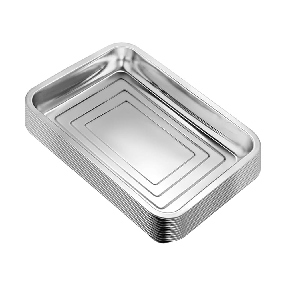Triani 6Pcs Stainless Metal Trays for Plant 10.63 inch×14.17 inch Multi ...