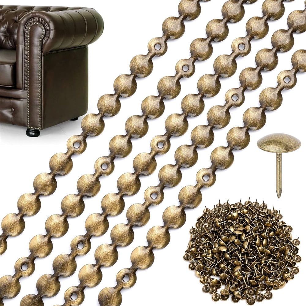 Triani 6Pcs Tack Strip Upholstery Tacks for Furniture Brass Decorative ...