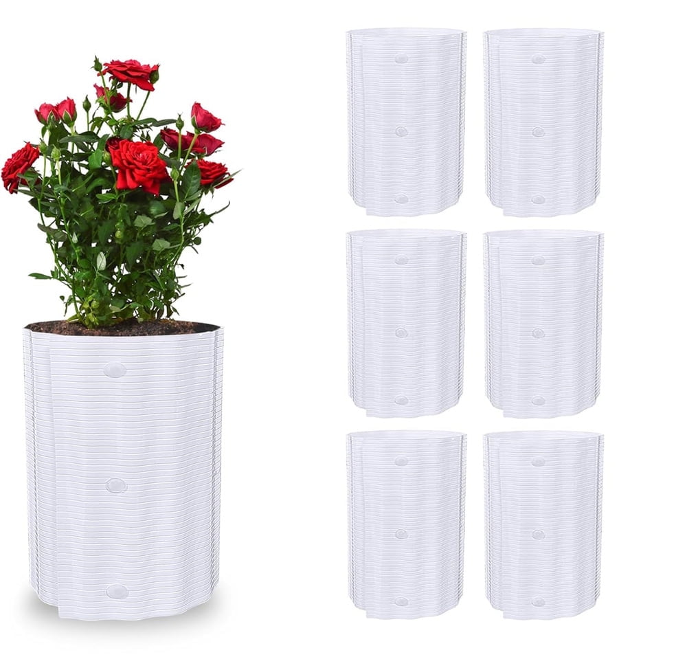 Triani 6Pcs Winter Rose Collar Connectable Winter Rose Plant Protective ...