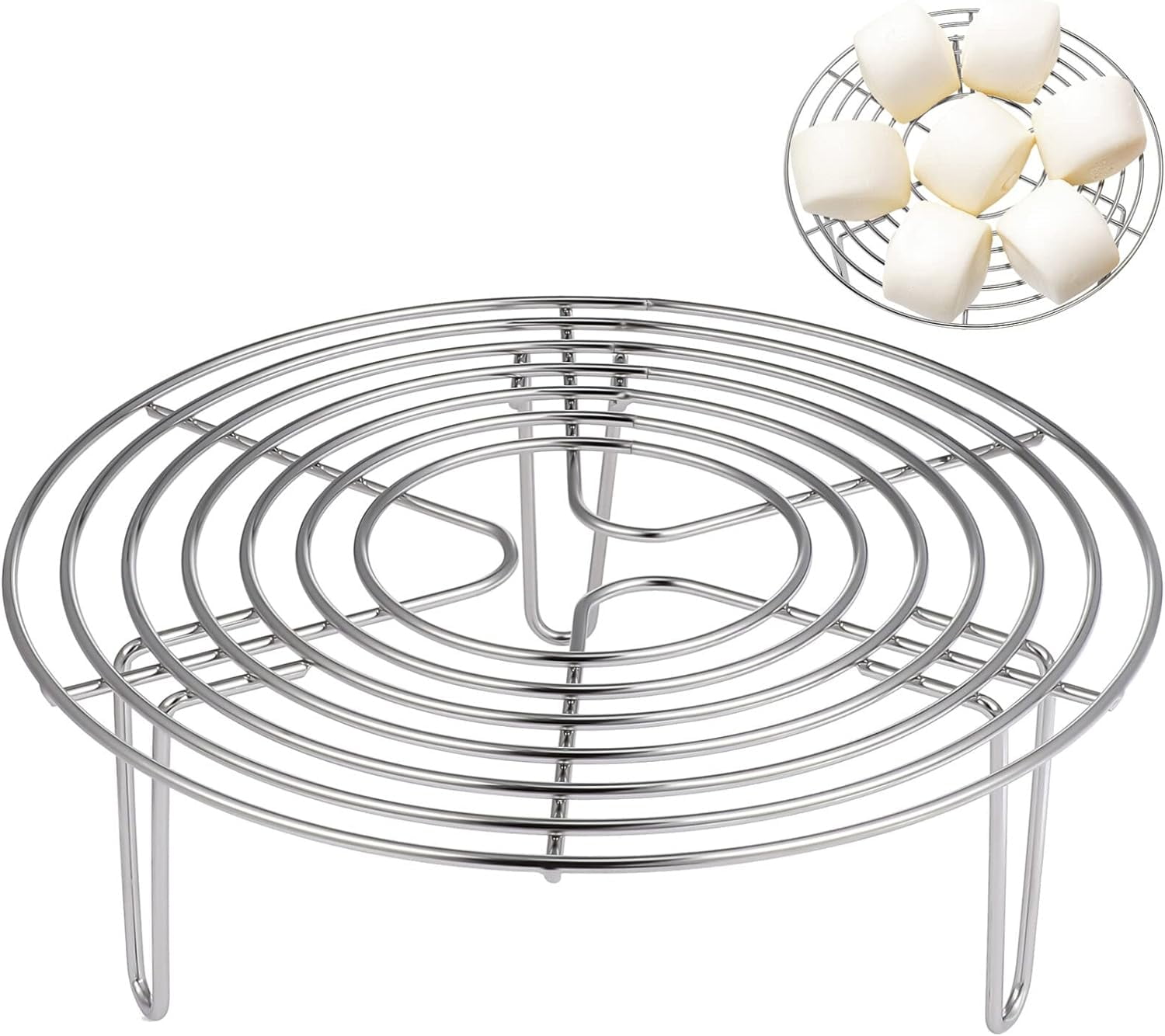 Triani 7.68 inch Round Cooling Racks for Cooking & Baking, Stainless ...