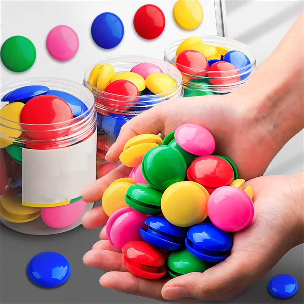 Triani 80Pcs Whiteboard Magnets Round Button 20mm Round Colored Magnets ...