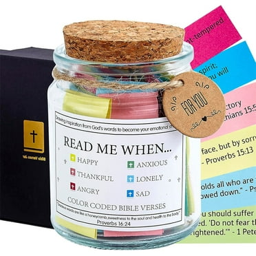 Bible Verse Jar, Read Me When Bible Verses Jar for Emotions and ...