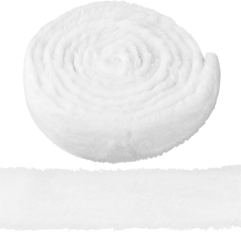 Triani Christmas Tree Garland Faux Fur Ribbon Trim 6m Christmas ...