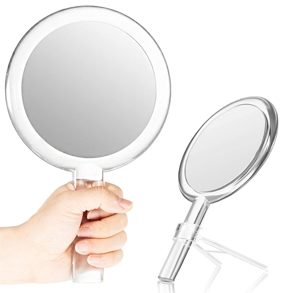 Triani Double Sided Clear Adjustable Handheld Mirror Normal and 10X ...