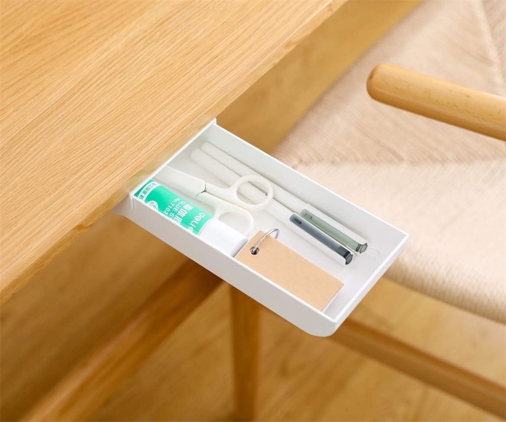 Triani Under Drawer Pen Box,Desk Drawer Organizer Hidden Desktop ...