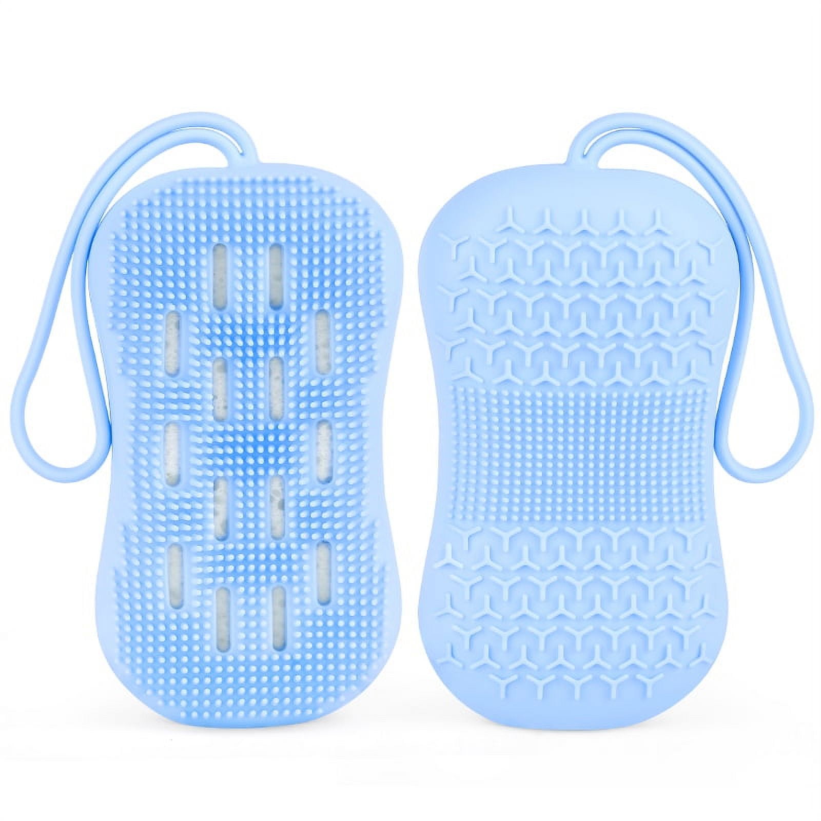 Triani Exfoliating Saver Soap Pocket, 2 in 1 Silicone Body Scrubbers ...