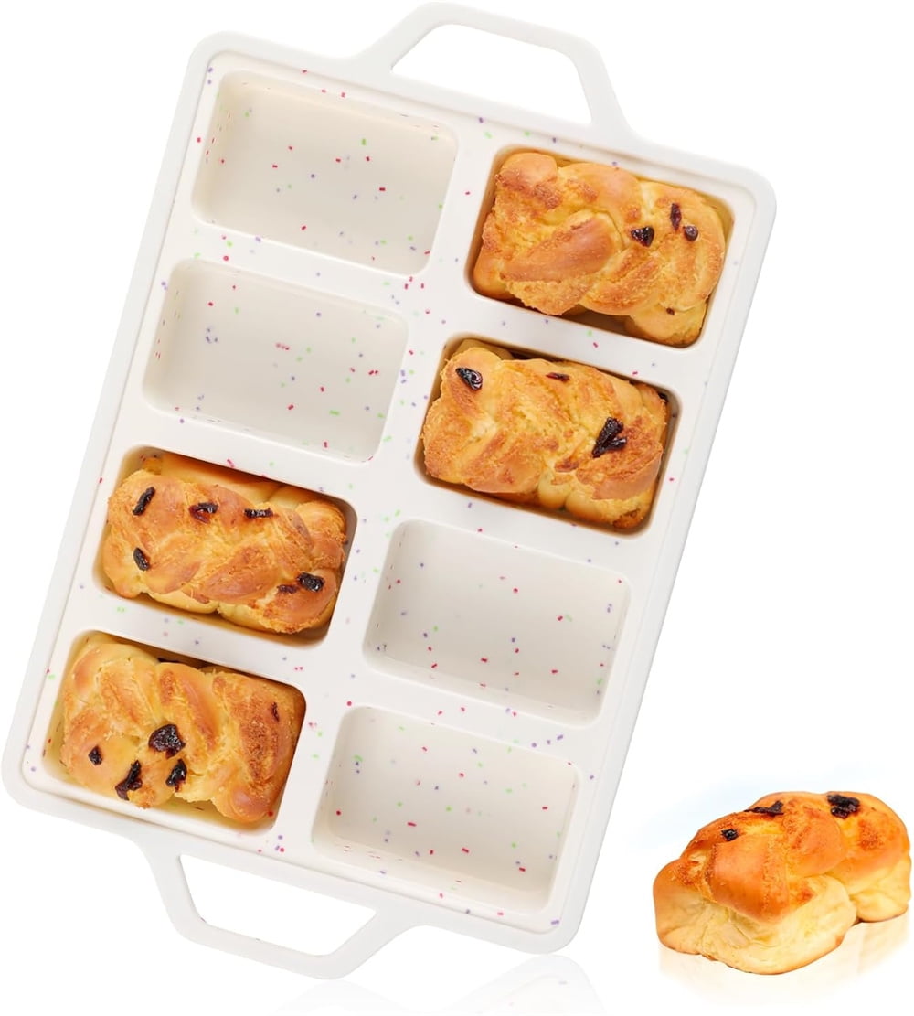 Triani Mini Loaf Pan with Metal Reinforced Frame Nonstick for Baking ...