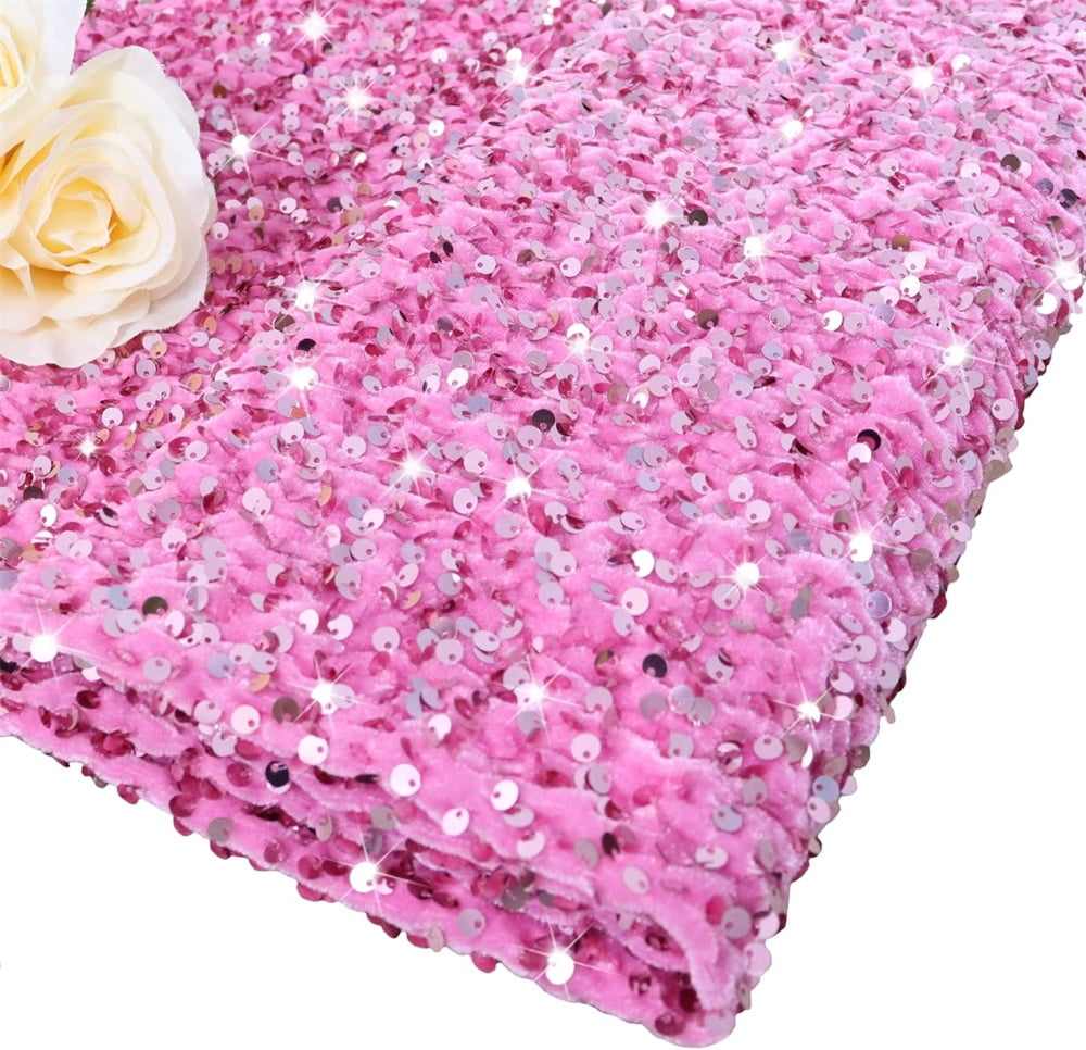 Triani Sequin Fabric by The Yard 1 Yard 3.9Ft Glitter Fabric for Sewing ...