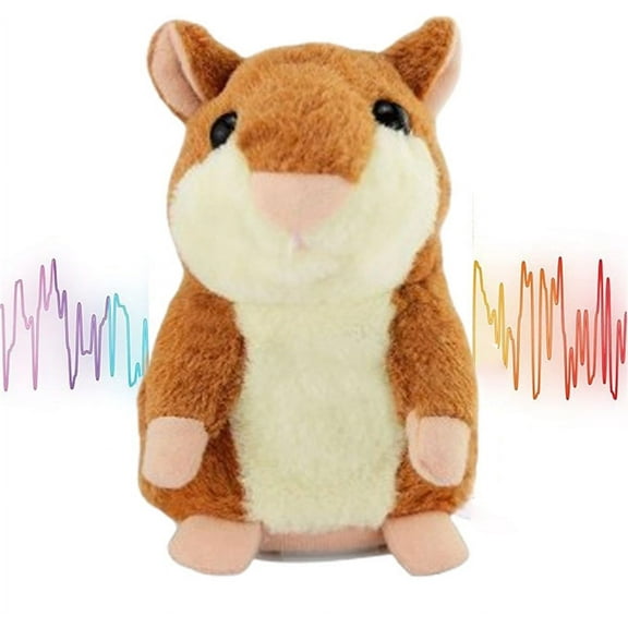 Minimanihoo Talking Hamster Mimicry Plush Toy, Brown Stuffed Animal ...