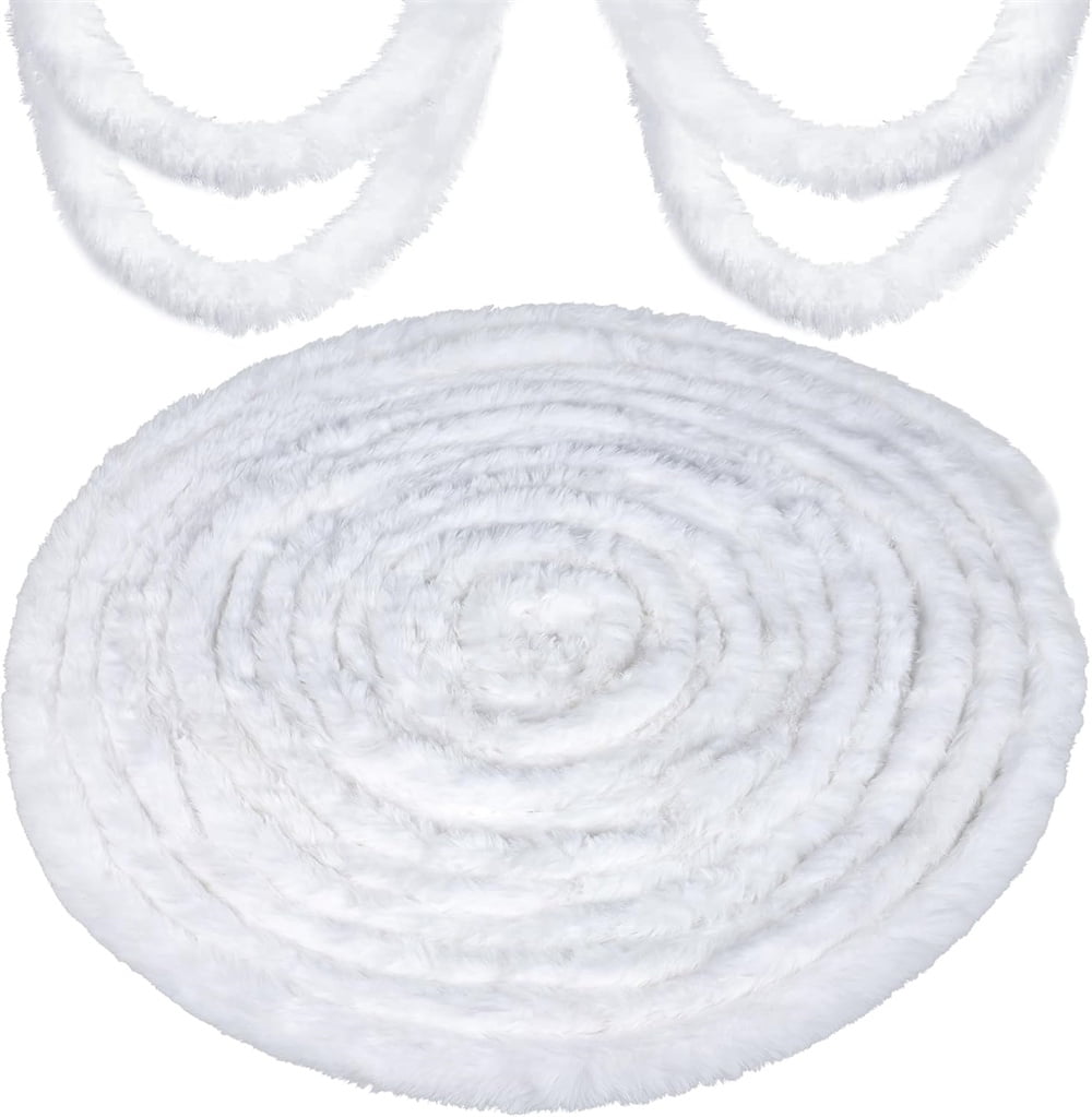 Triani White Faux Fur Trim Ribbon Craft Fur Strips Fur Fabric Roll ...