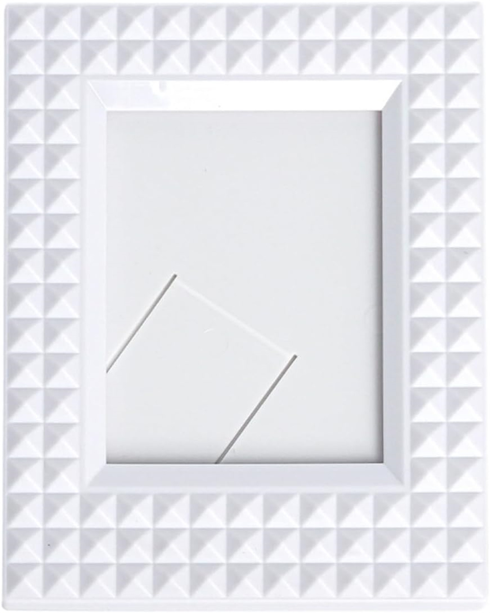 Triani White Mini Photo Frames Solid Color Anti-Skid Embossed Plastic ...
