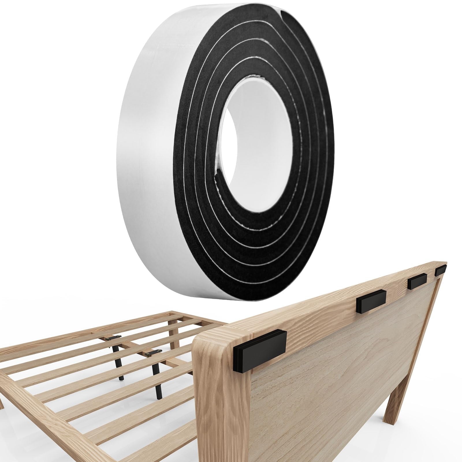 Trianu 1 Roll Headboard Stoppers for Wall, Bed Stopper EVA Foam, Anti ...