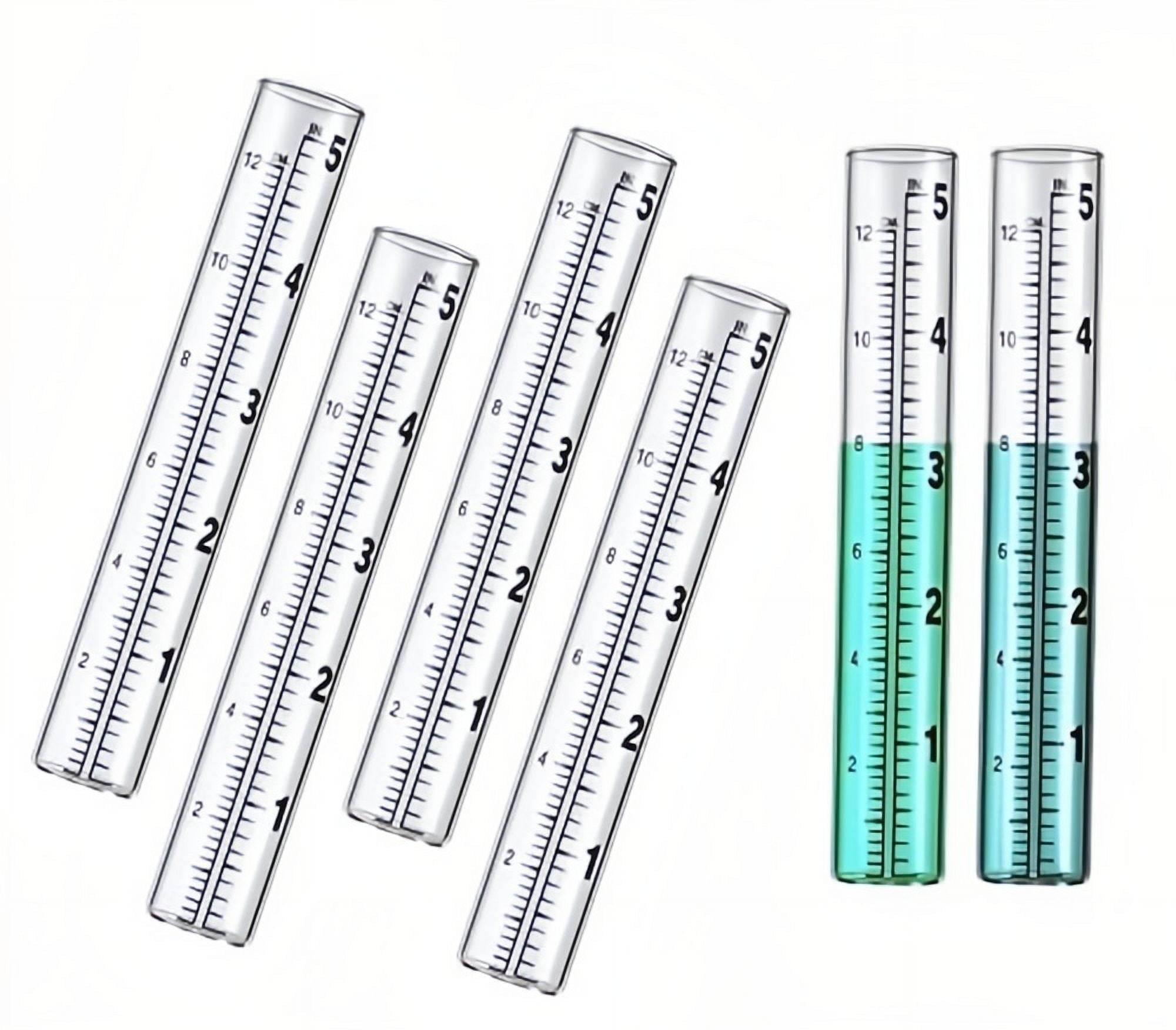 Trianu 10 Pcs Rain Gauge, 5" Capacity Rain Gauge Plastic Replacement ...