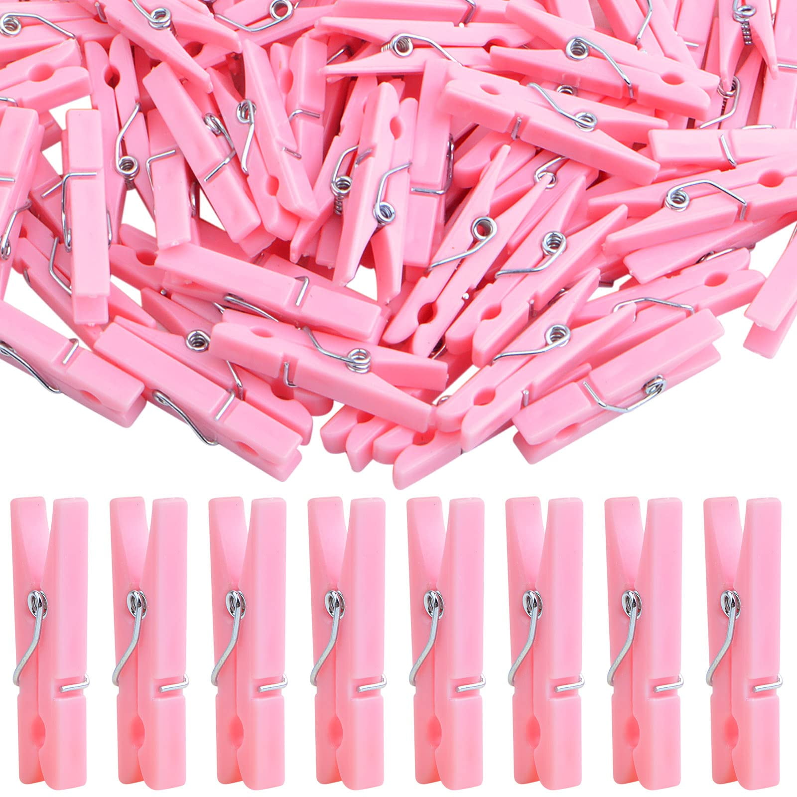 Trianu 100 Pcs Baby Shower Clothespins Mini Plastic Clothes Pin 1.37 ...