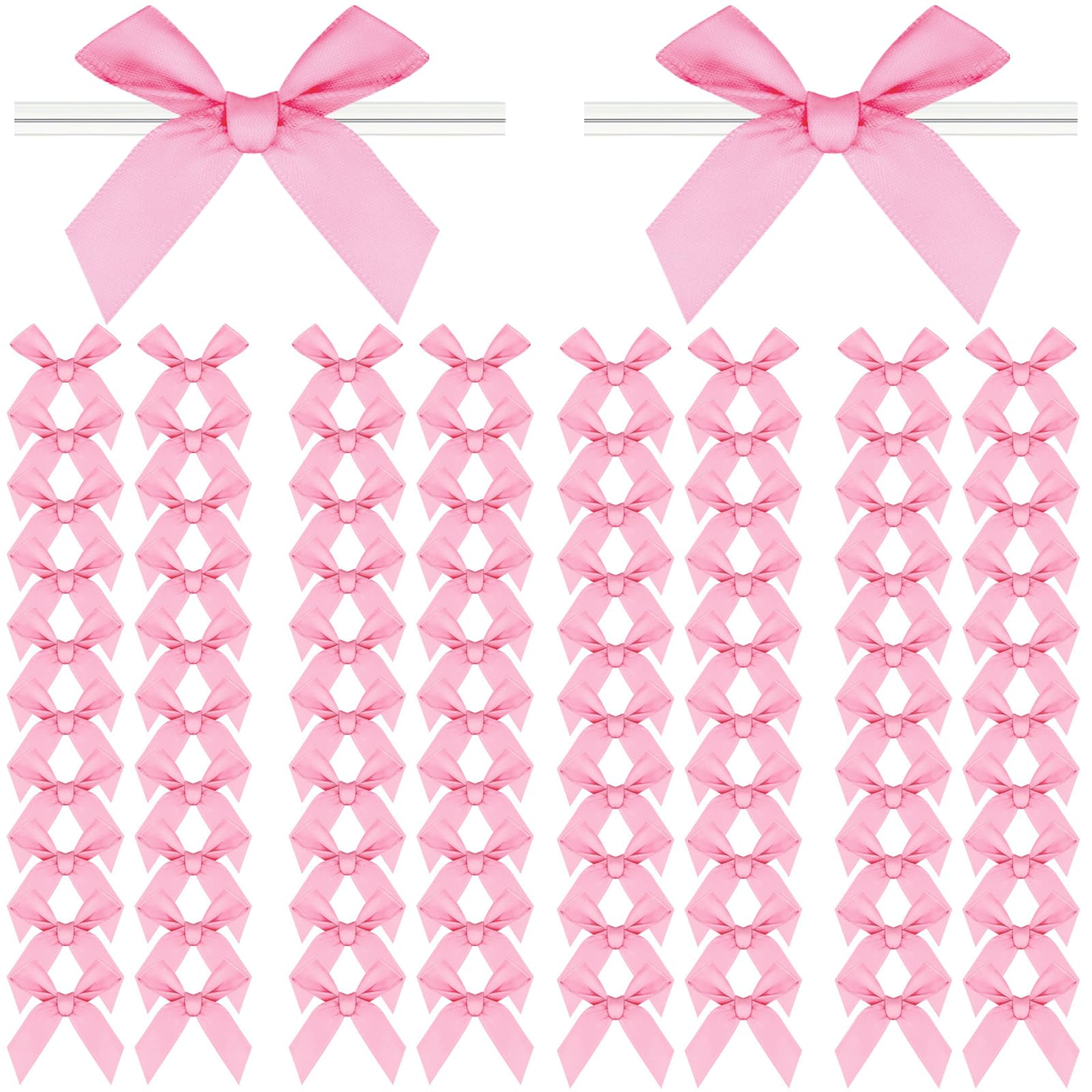 Trianu 100 Pcs Hot Pink Bows 2.75" Pink Ribbon Valentine's Day Pink ...