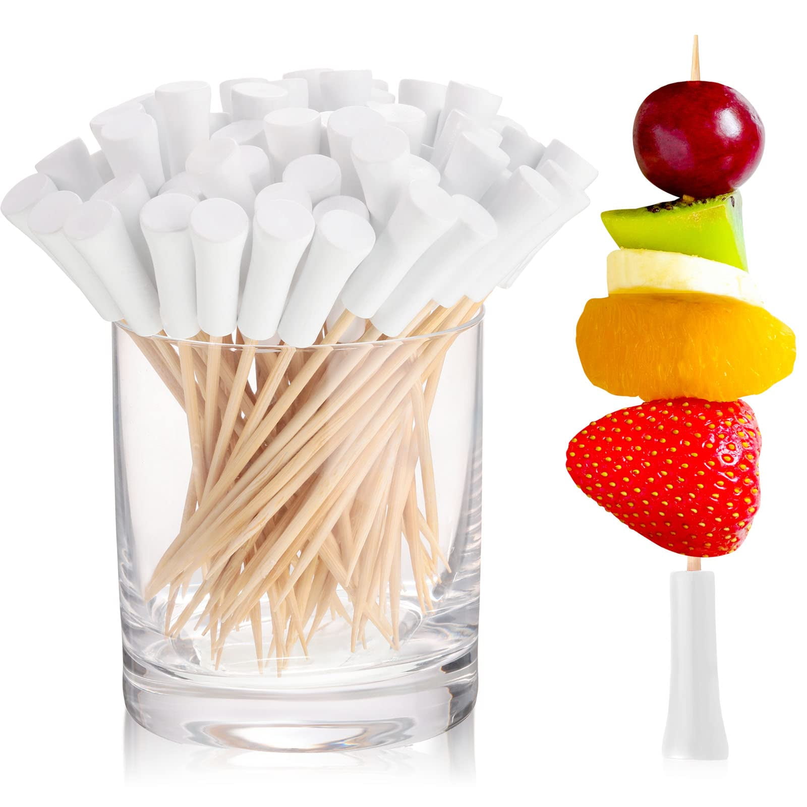 Trianu 100Pcs Golf Tee Toothpicks, 4.7" Golf Themed Tee Fruit Toothpick ...