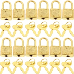 Walmart Mini Brass Padlocks, Set of 6, Small Security Locks with Keys ...
