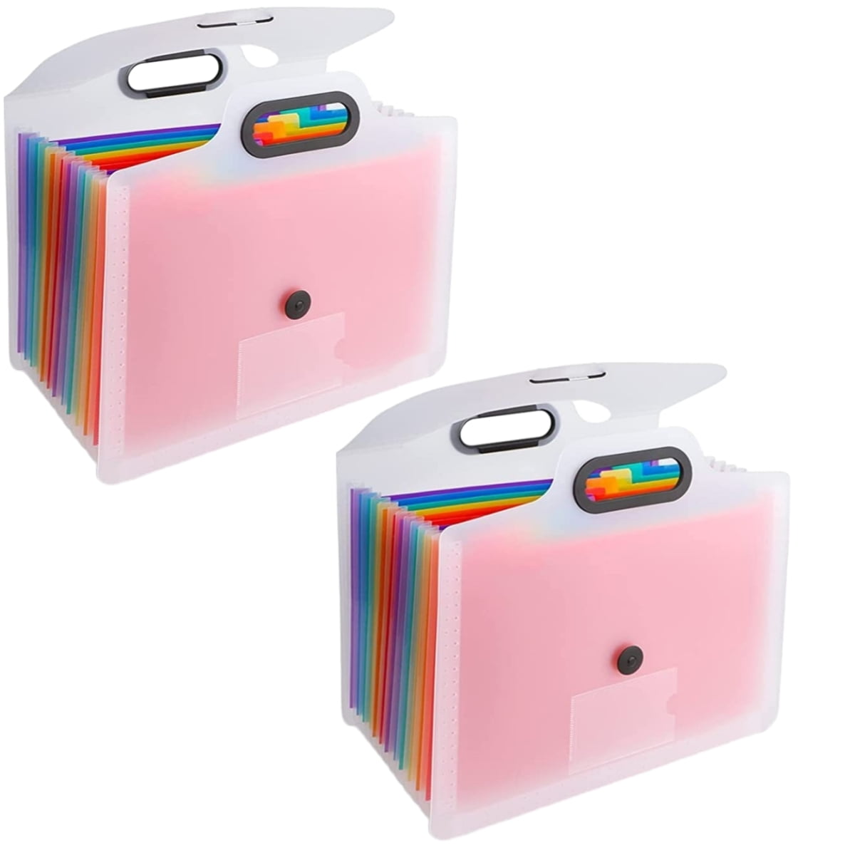 Trianu 13 Pockets Expanding File Folder with Handle, 2 Pcs A4 Letter ...